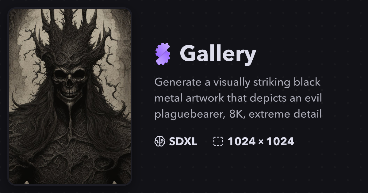"Generate a visually striking black metal..." | Gallery | Stablecog