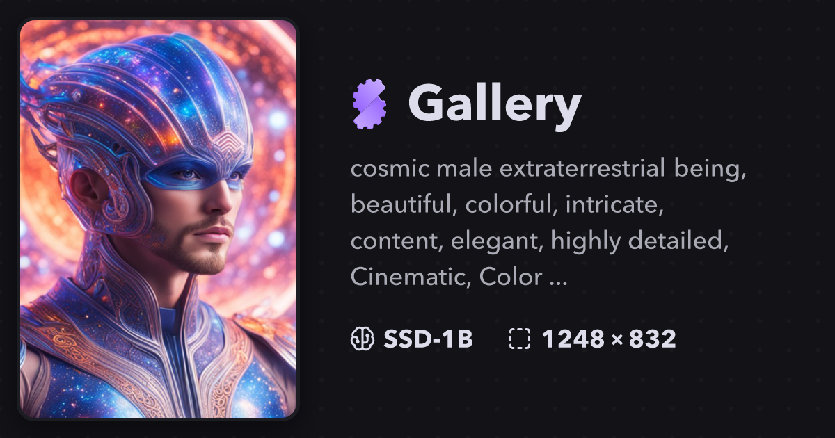 "cosmic male extraterrestrial being, b..." | Gallery | Stablecog