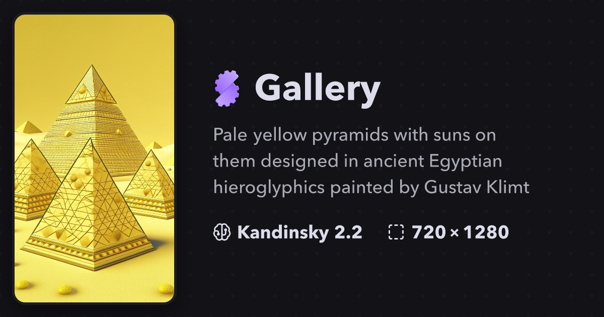 "Pale yellow pyramids with suns on the..." | Gallery | Stablecog
