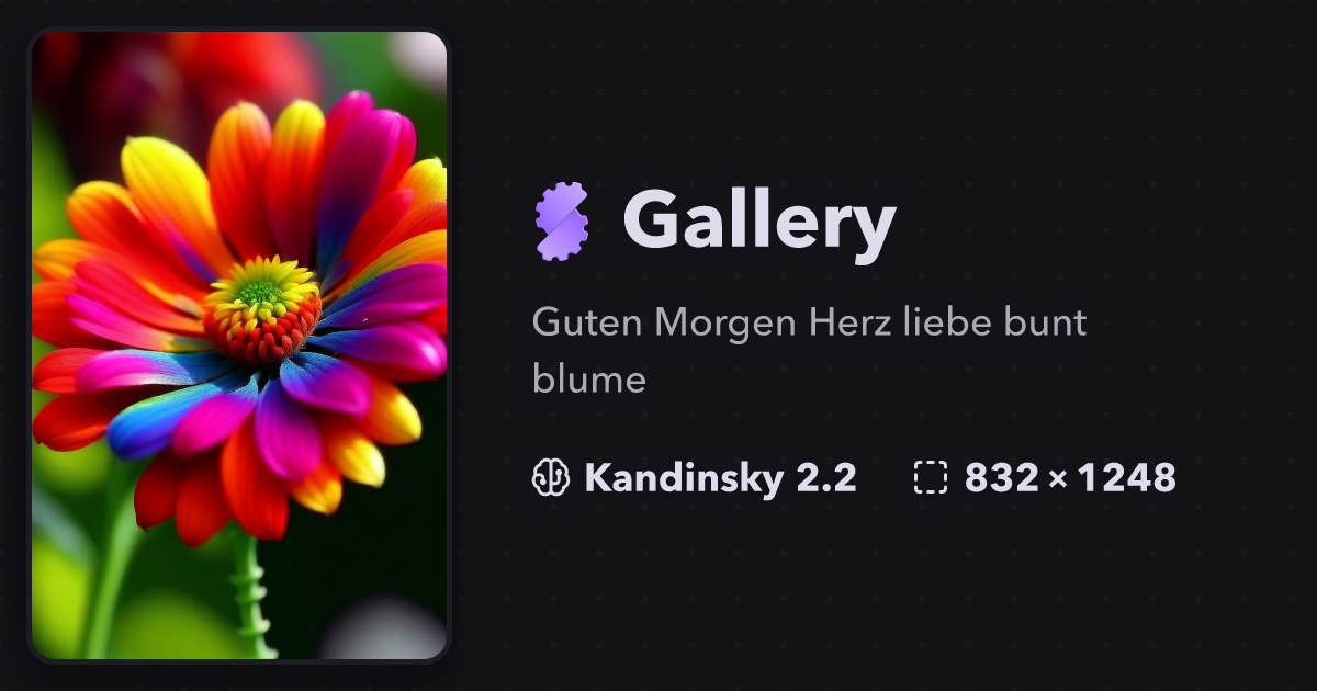 "Guten Morgen Herz liebe bunt blume" | Gallery | Stablecog