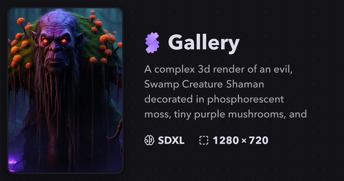 "A complex 3d render of an evil, Swamp Cr..." | Gallery | Stablecog