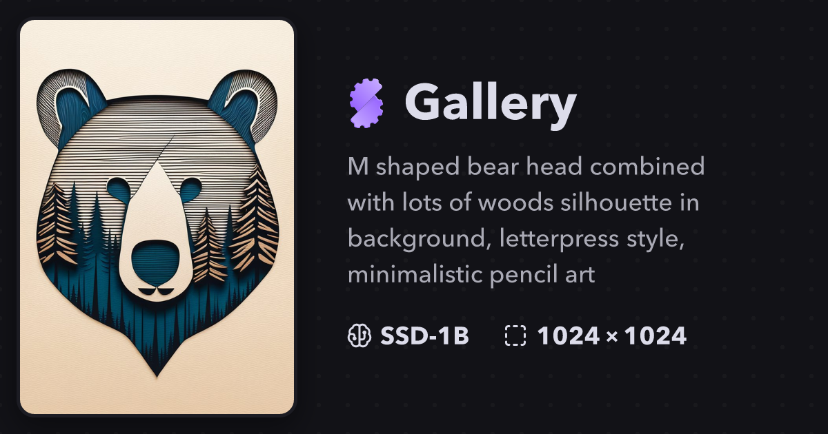 "M shaped bear head combined with lots of..." | Gallery | Stablecog