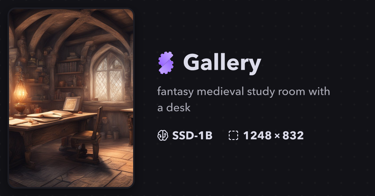 "fantasy medieval study room with a desk" | Gallery | Stablecog