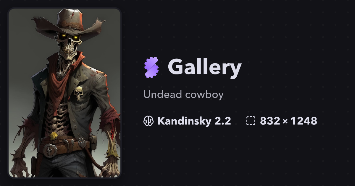 "Undead cowboy" | Gallery | Stablecog