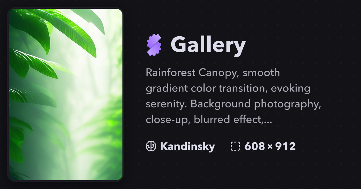 "Rainforest Canopy, smooth gradient co..." | Gallery | Stablecog