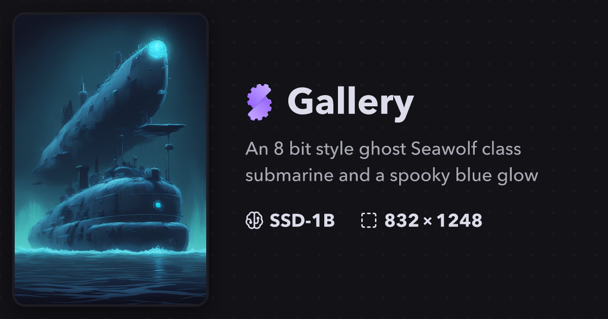 "An 8 bit style ghost Seawolf class su..." | Gallery | Stablecog