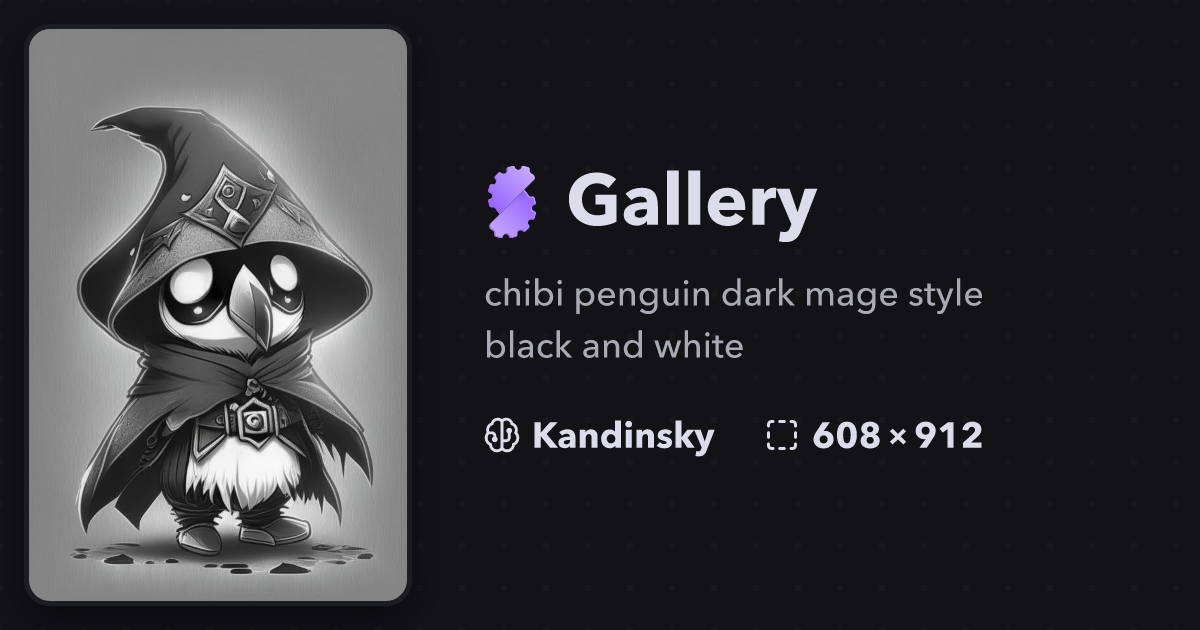 "chibi penguin dark mage style black a..." | Gallery | Stablecog