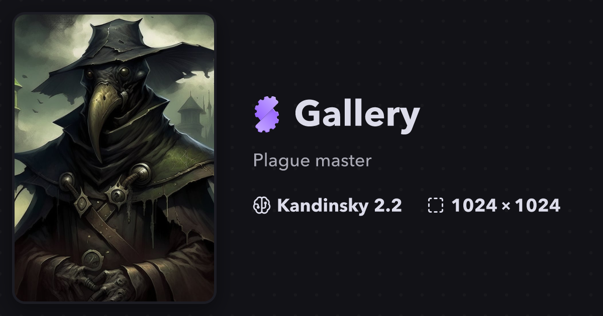 "Plague master" | Gallery | Stablecog
