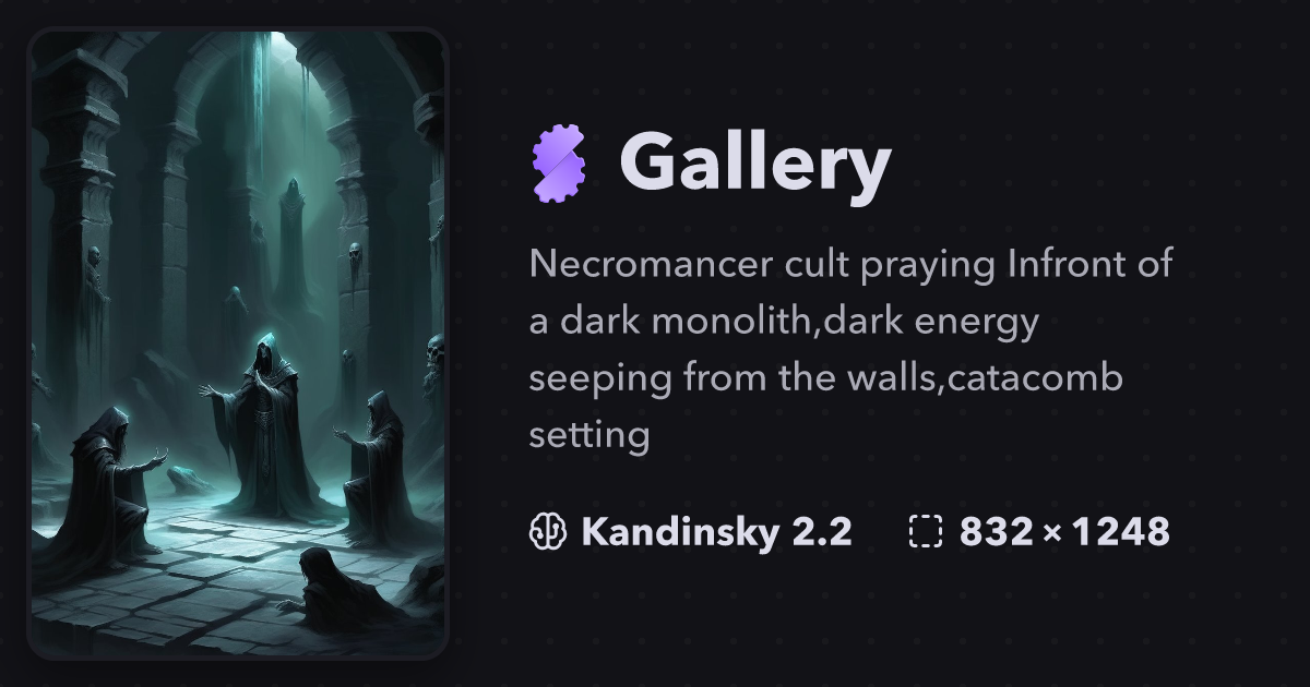 "Necromancer cult praying Infront of a..." | Gallery | Stablecog