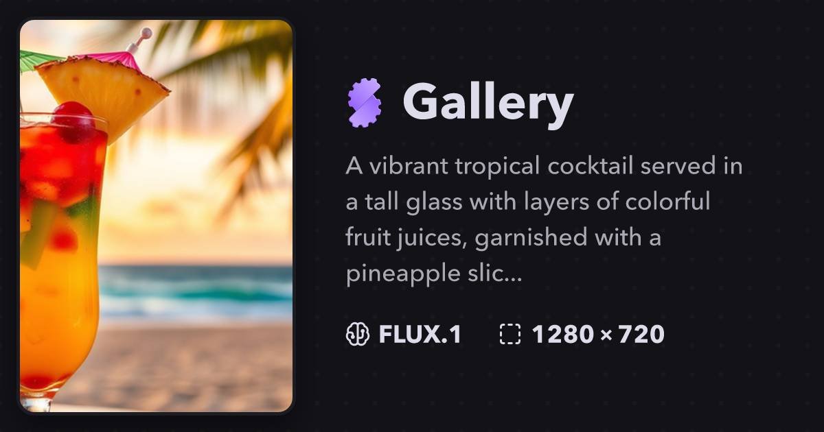 "A vibrant tropical cocktail served in..." | Gallery | Stablecog