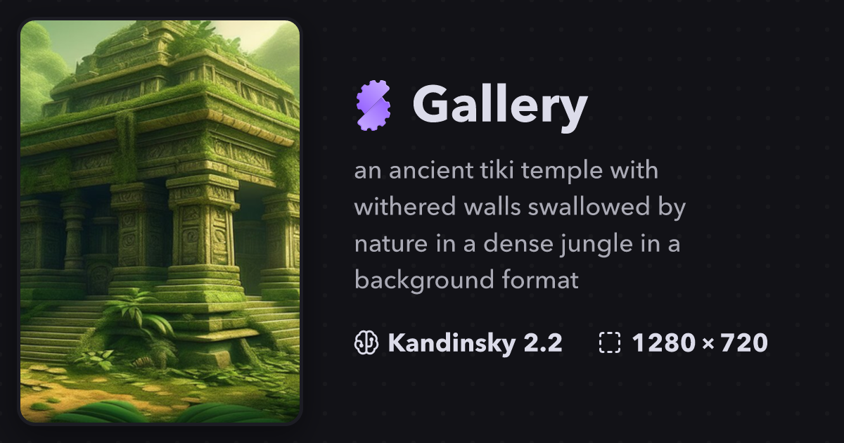 "an ancient tiki temple with withered ..." | Gallery | Stablecog