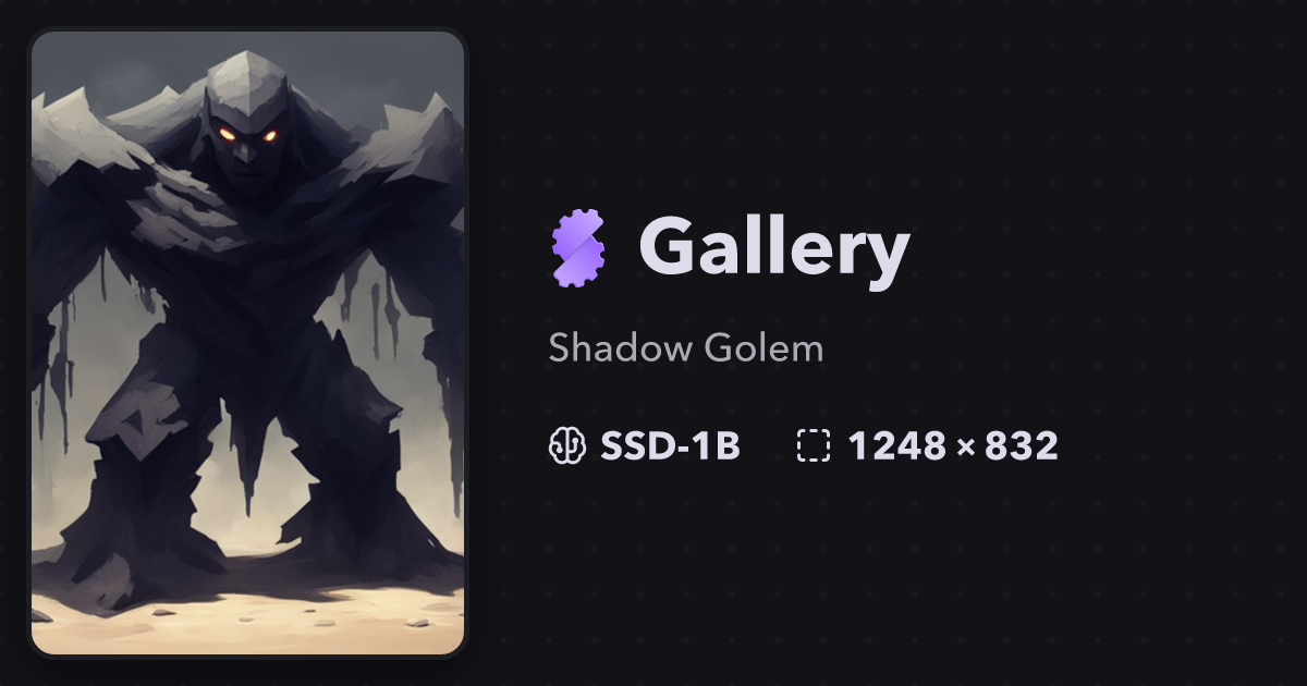 "Shadow Golem" | Gallery | Stablecog