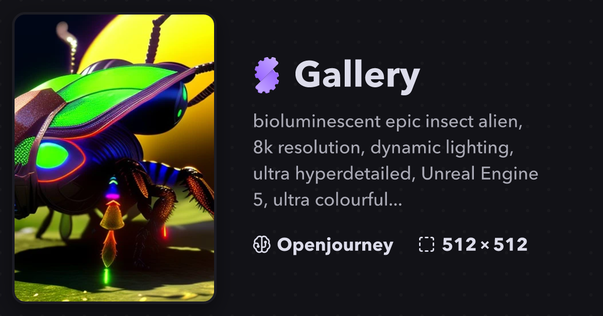 "bioluminescent epic insect alien, 8k ..." | Gallery | Stablecog