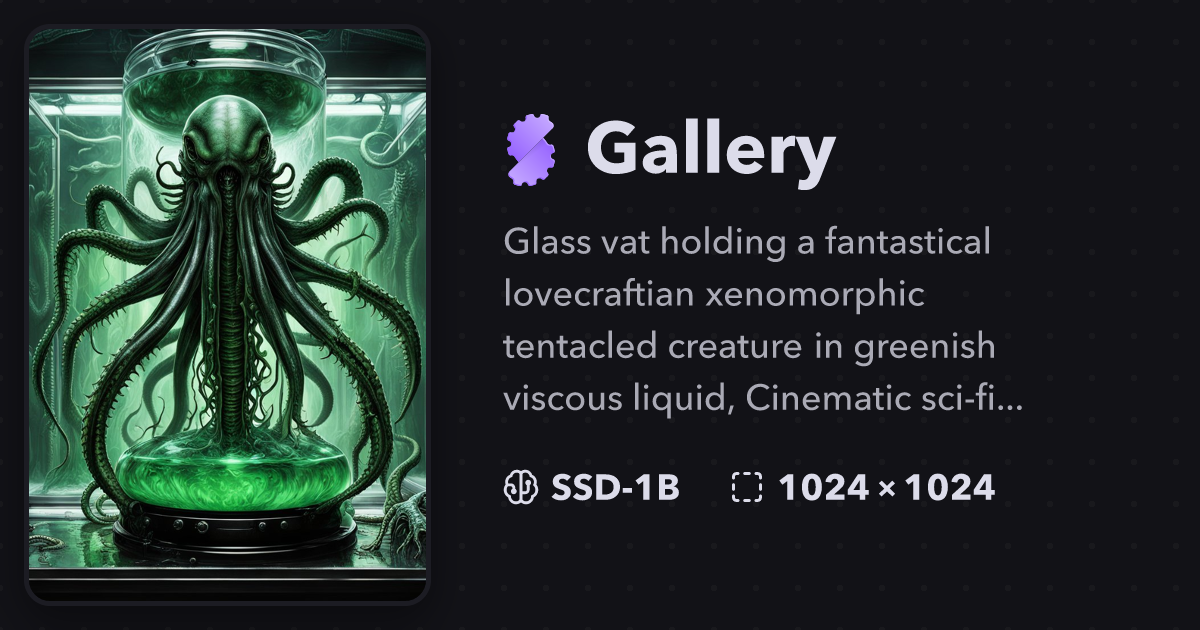 "Glass vat holding a fantastical lovec..." | Gallery | Stablecog