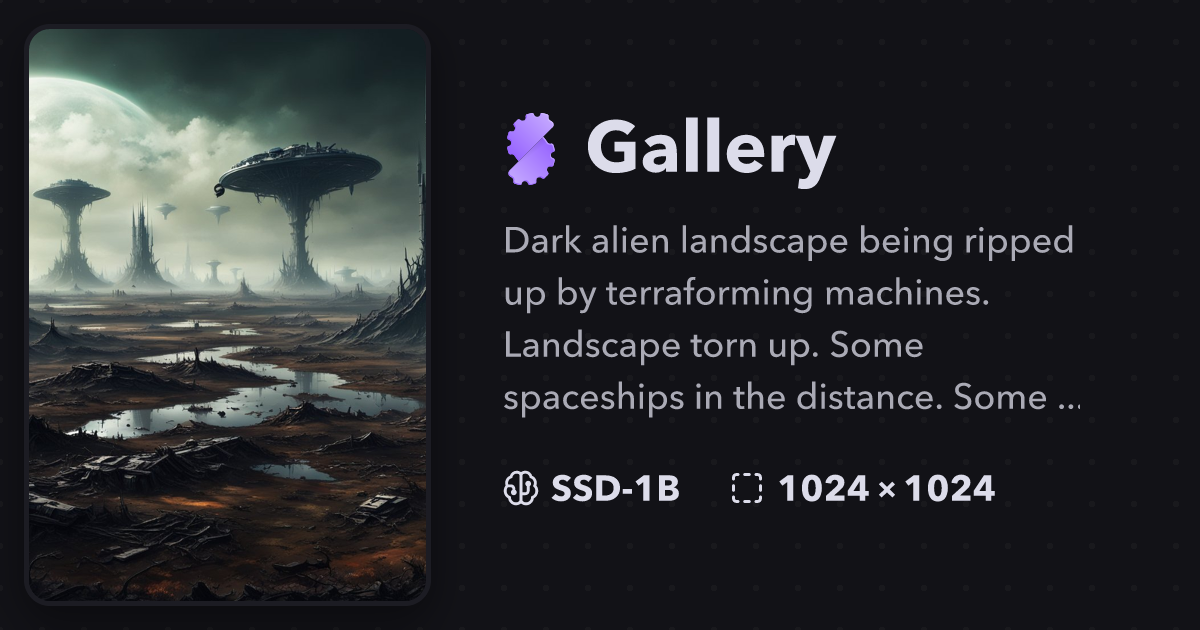 "Dark alien landscape being ripped up ..." | Gallery | Stablecog