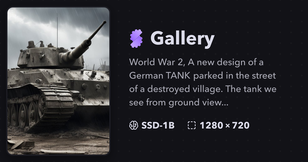 World War 2, A new design of a German TANK parked ... | Gallery