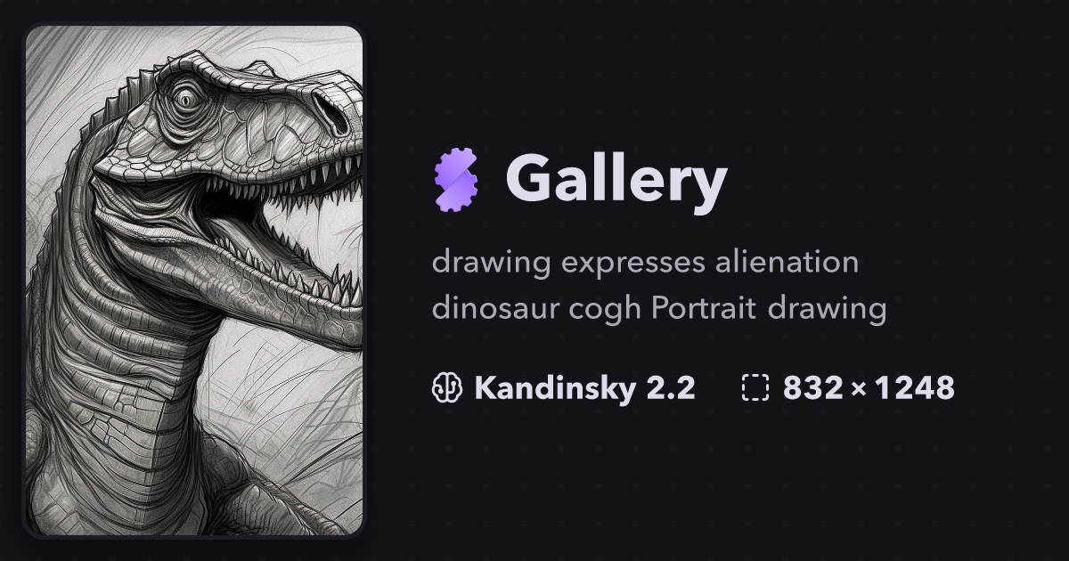 "drawing expresses alienation dinosaur..." | Gallery | Stablecog