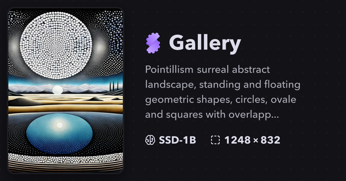 "Pointillism surreal abstract landscap..." | Gallery | Stablecog