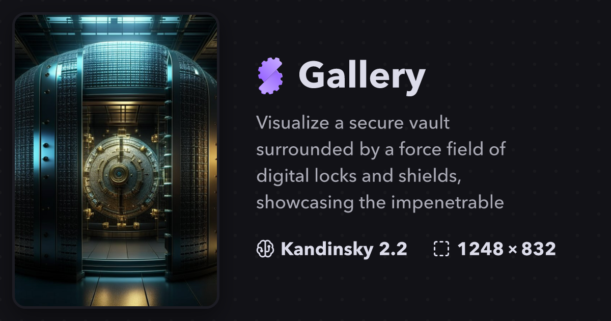 "Visualize a secure vault surrounded b..." | Gallery | Stablecog