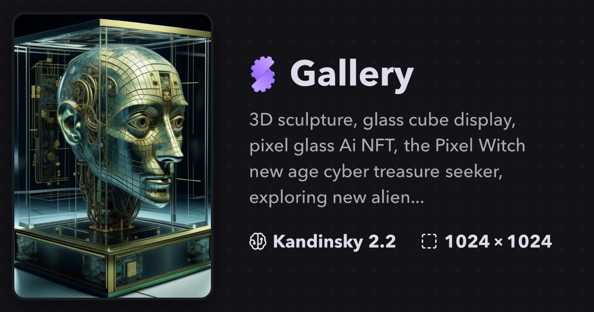 3D sculpture, glass cube display, pixel glass Ai N... | Gallery