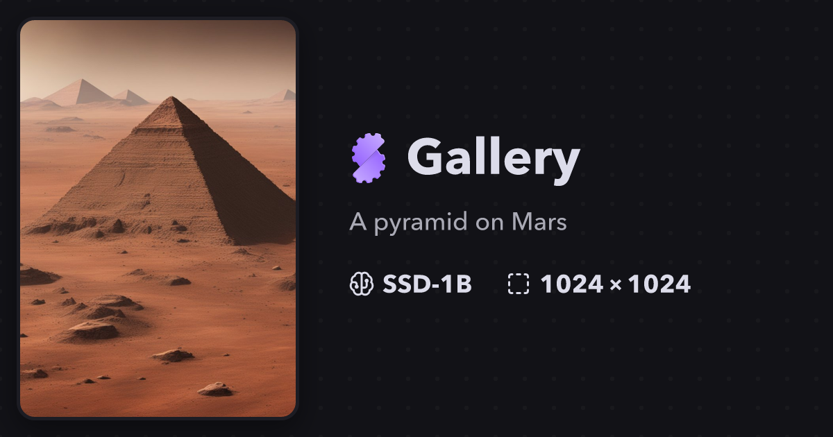 "A pyramid on Mars" | Gallery | Stablecog