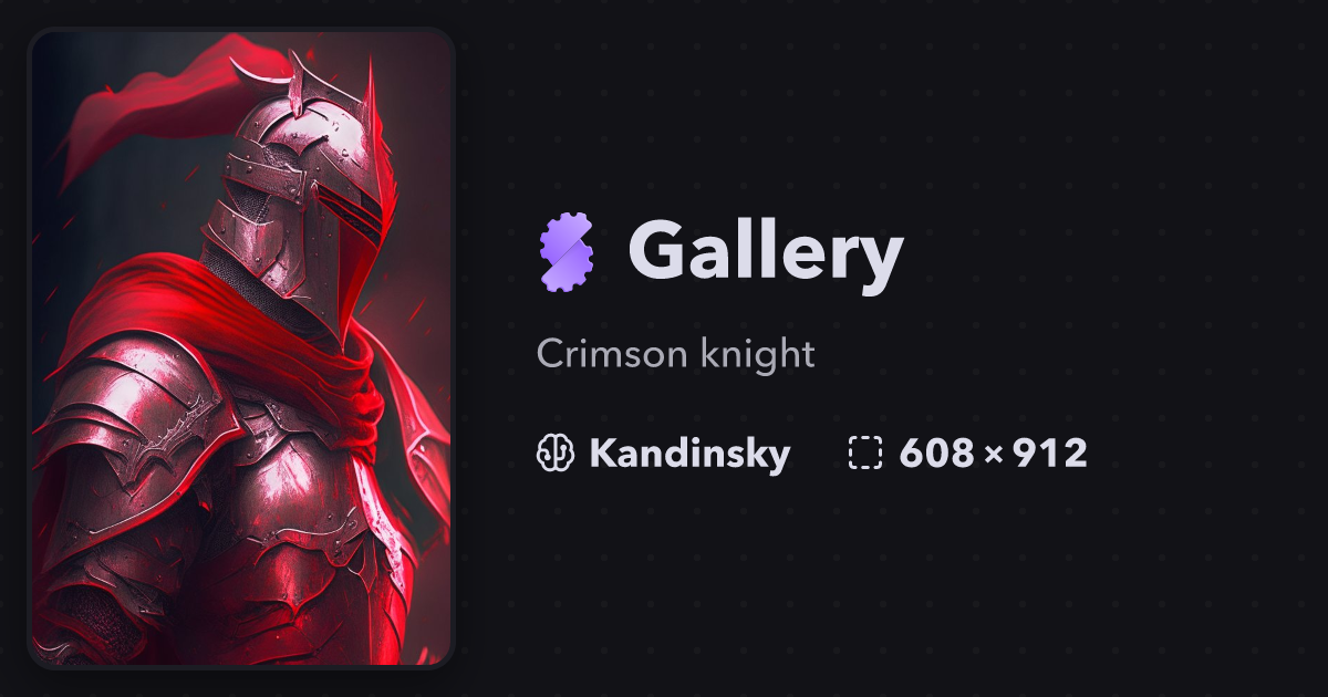 "Crimson knight" | Gallery | Stablecog