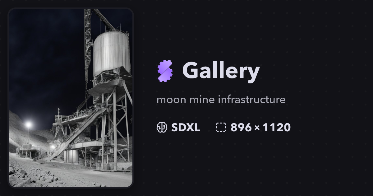 "moon mine infrastructure" | Gallery | Stablecog