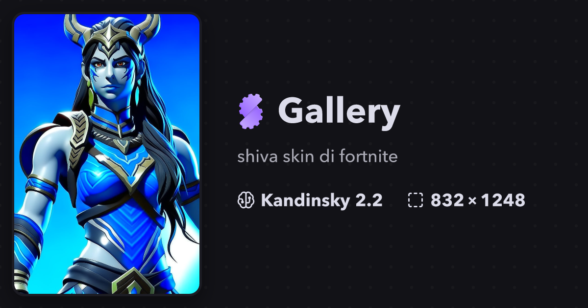 "shiva skin di fortnite" | Gallery | Stablecog