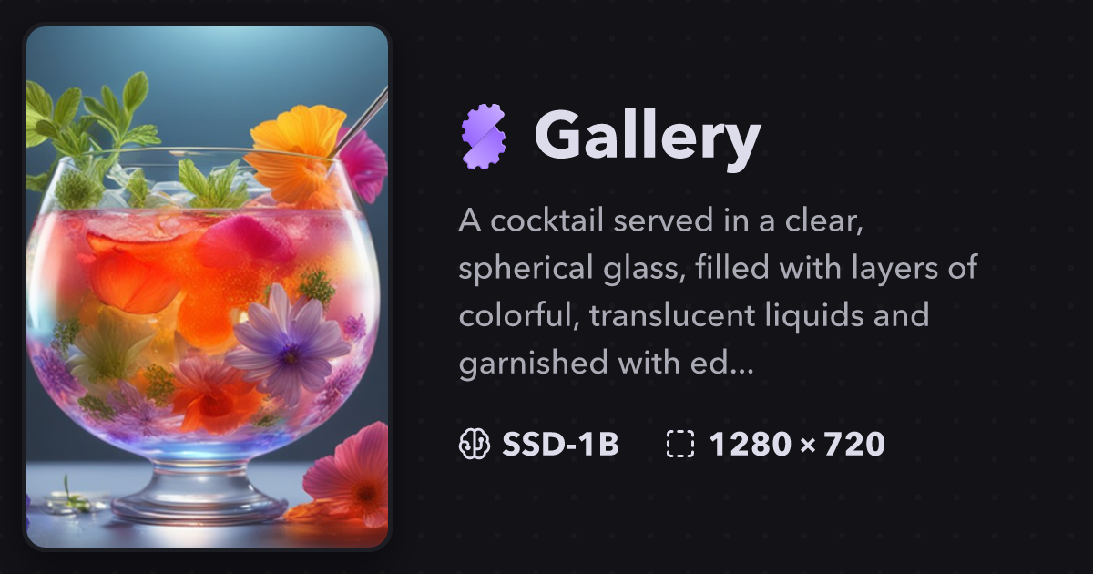 "A cocktail served in a clear, spheric..." | Gallery | Stablecog