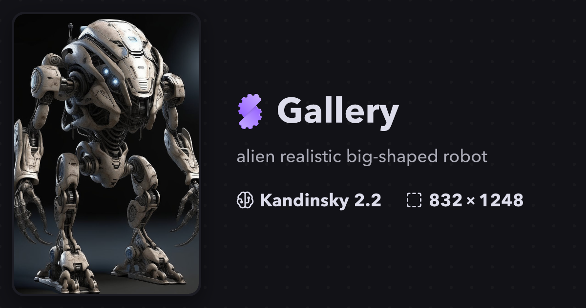 "alien realistic big-shaped robot" | Gallery | Stablecog