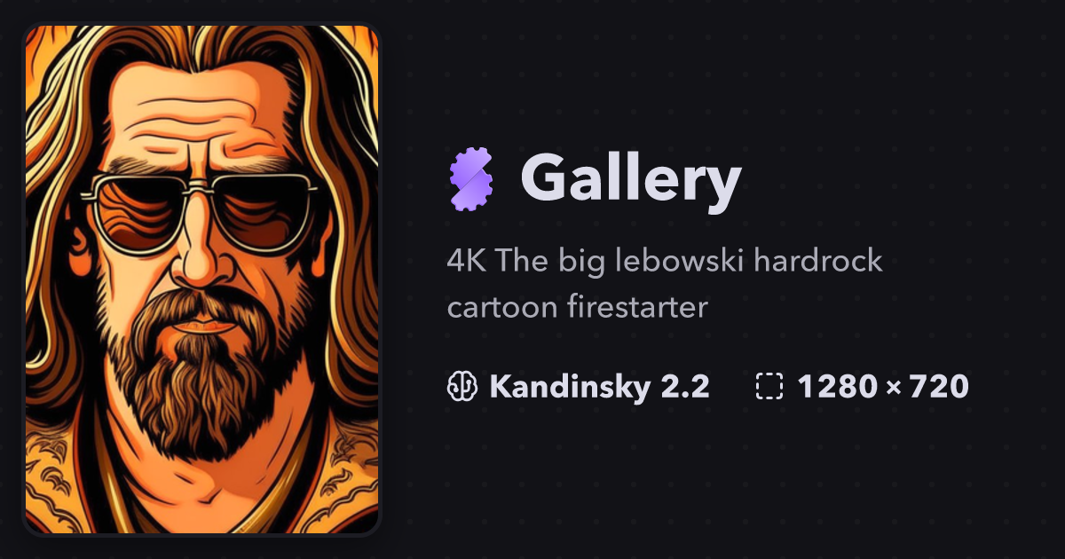 "4K The big lebowski hardrock cartoon fir..." | Gallery | Stablecog