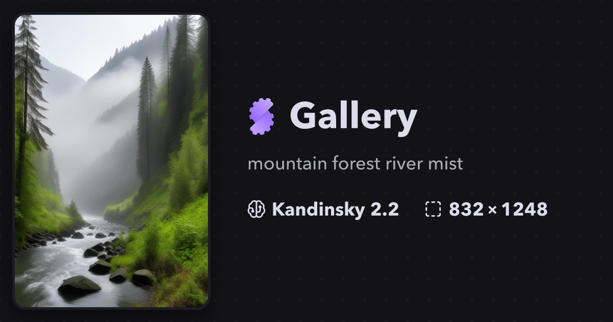 "mountain forest river mist" | Gallery | Stablecog