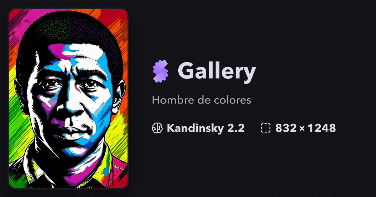 "Hombre de colores" | Gallery | Stablecog