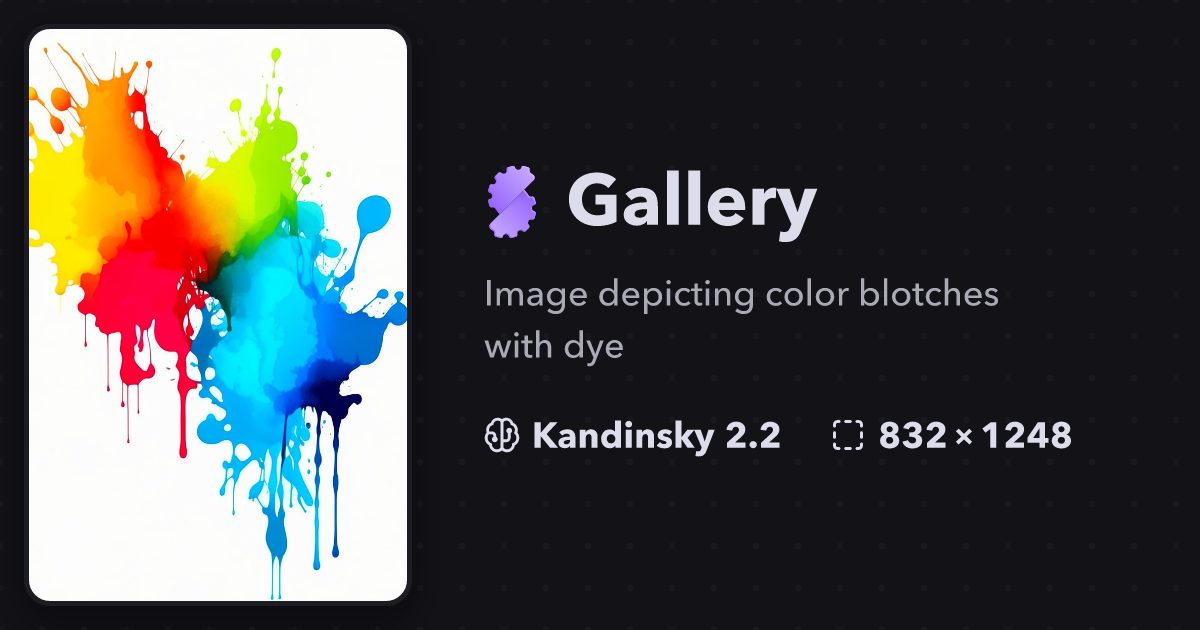 Image depicting color blotches with dye | Gallery