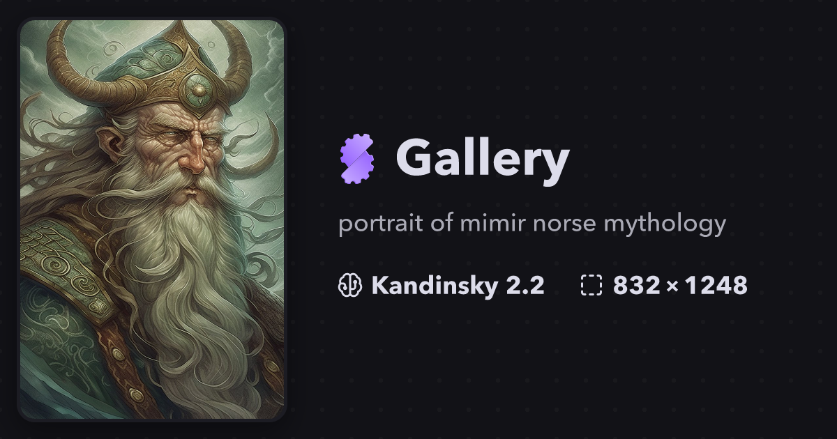 "portrait of mimir norse mythology" | Gallery | Stablecog