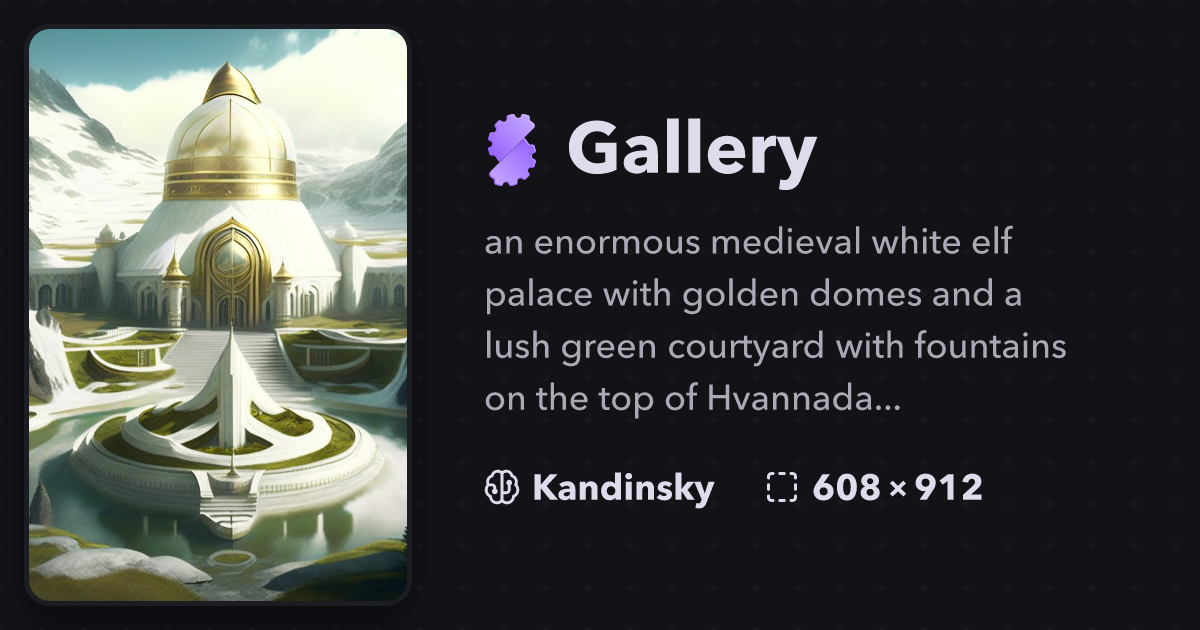 "an enormous medieval white elf palace..." | Gallery | Stablecog