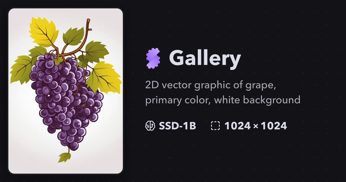 "2D vector graphic of grape, primary c..." | Gallery | Stablecog
