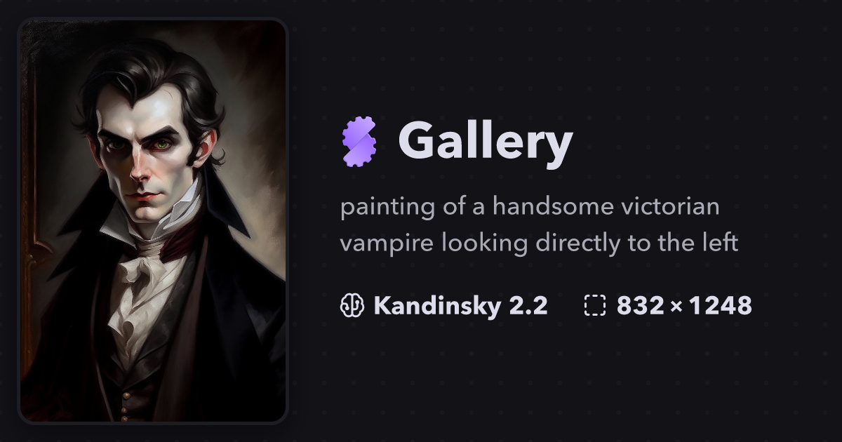 "painting of a handsome victorian vampire..." | Gallery | Stablecog