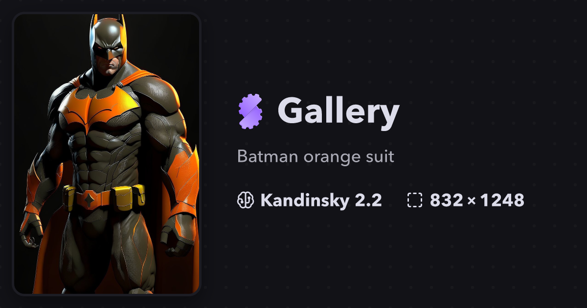 "Batman orange suit" | Gallery | Stablecog