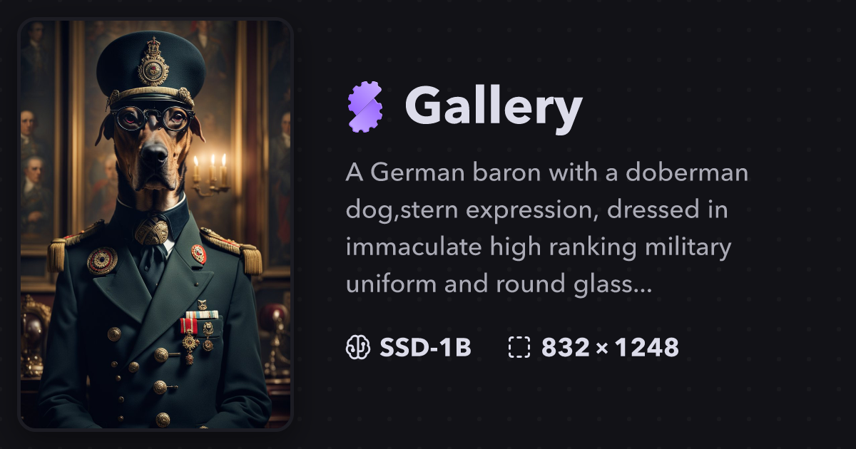 "A German baron with a doberman dog,st..." | Gallery | Stablecog