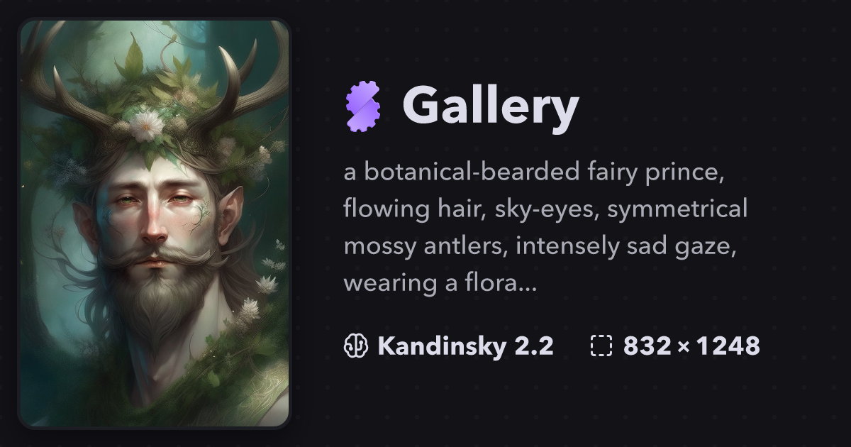 "a botanical-bearded fairy prince, flo..." | Gallery | Stablecog