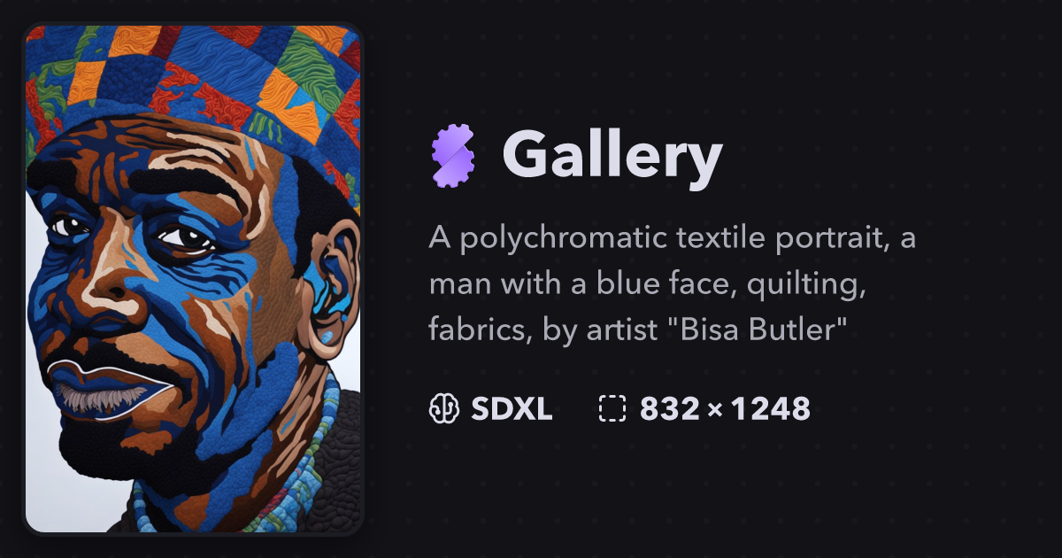 "A polychromatic textile portrait, a m..." | Gallery | Stablecog