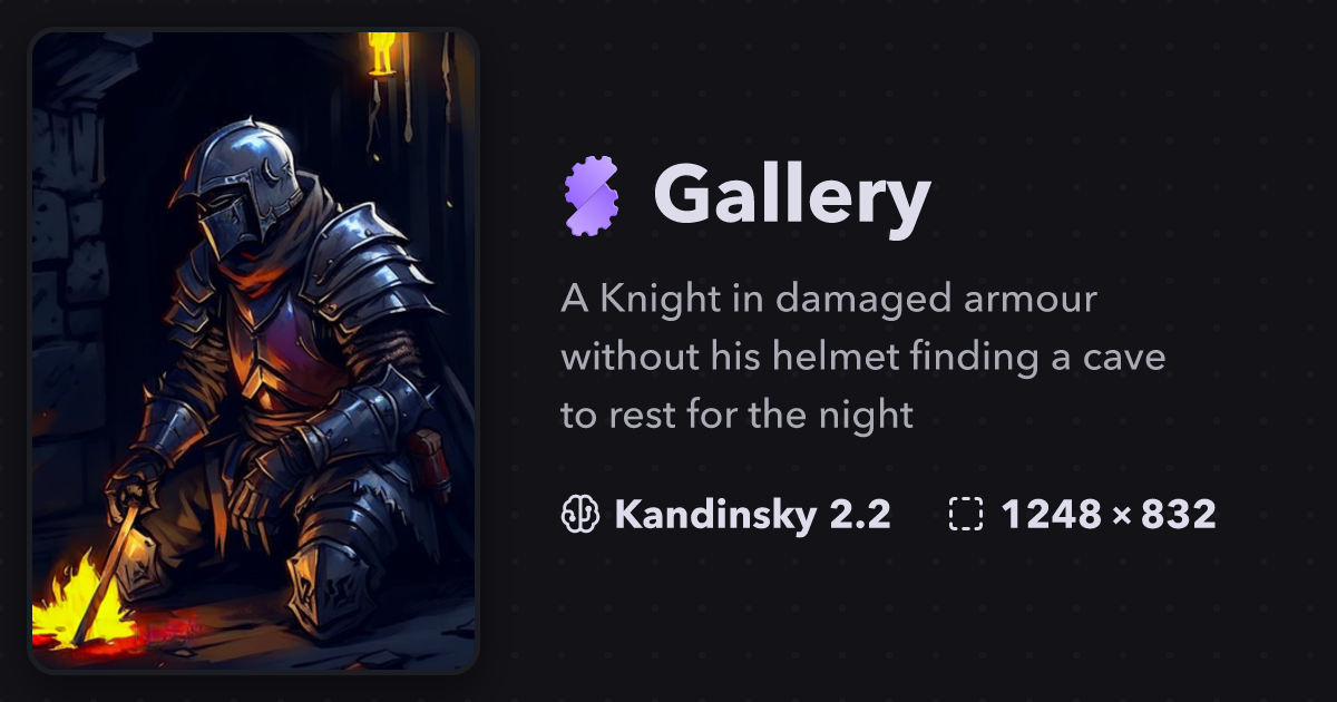 "A Knight in damaged armour without hi..." | Gallery | Stablecog