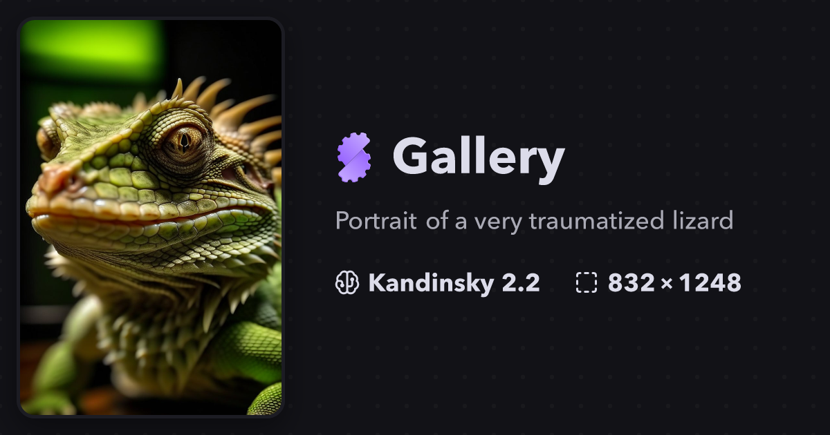 Portrait of a very traumatized lizard | Gallery