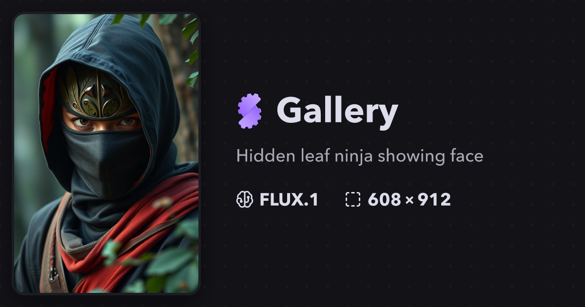 "Hidden leaf ninja showing face" | Gallery | Stablecog