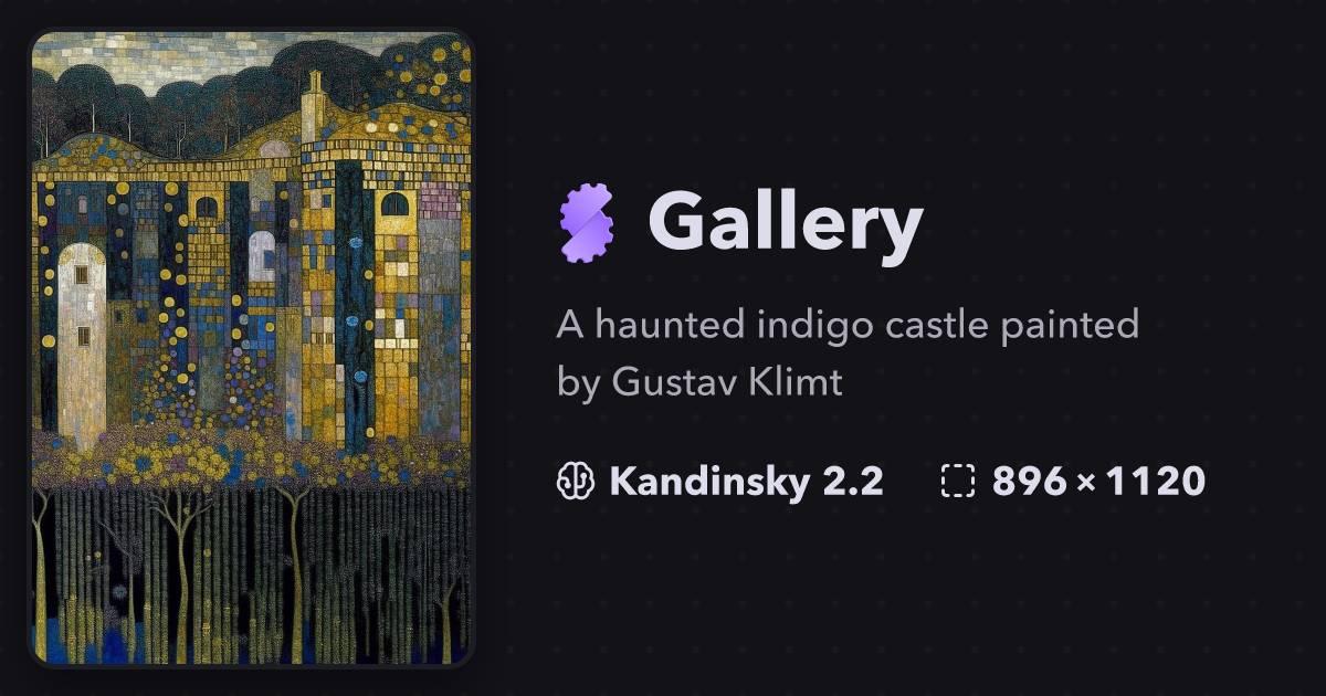 "A haunted indigo castle painted by Gu..." | Gallery | Stablecog