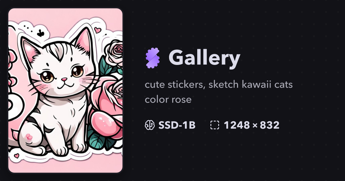 "cute stickers, sketch kawaii cats col..." | Gallery | Stablecog