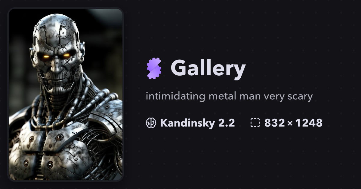 "intimidating metal man very scary" | Gallery | Stablecog