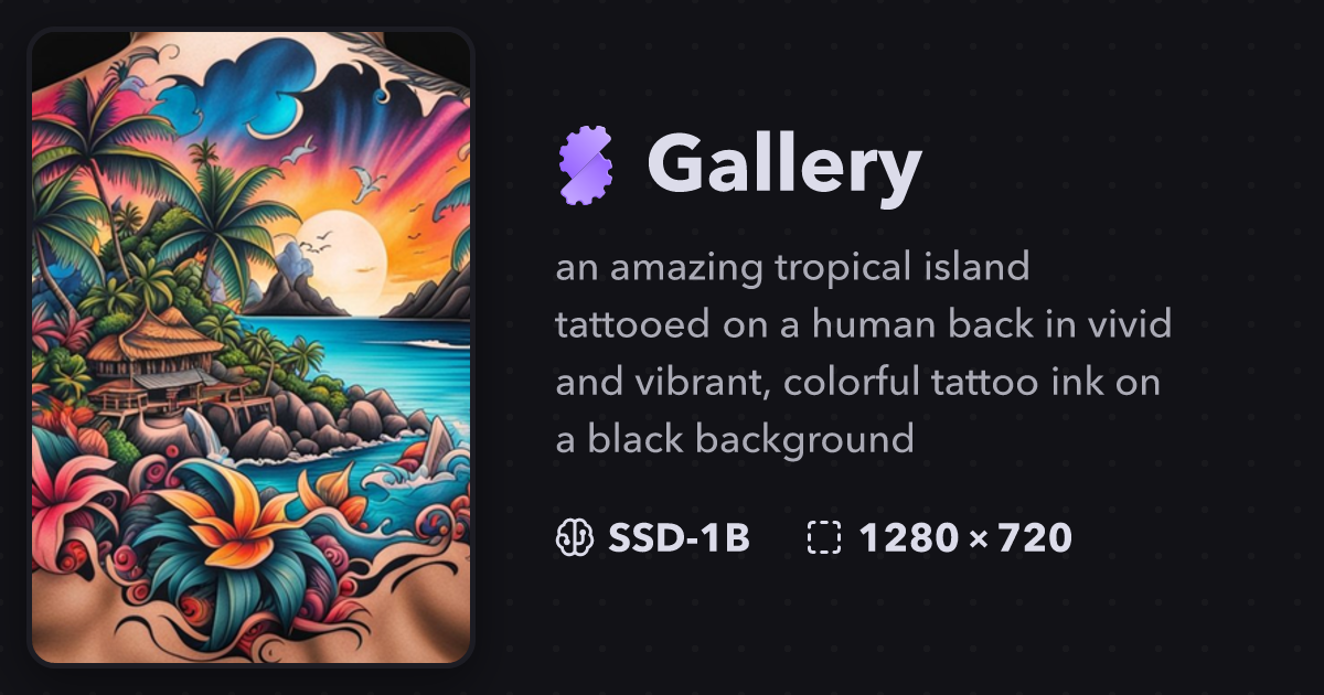 "an amazing tropical island tattooed o..." | Gallery | Stablecog