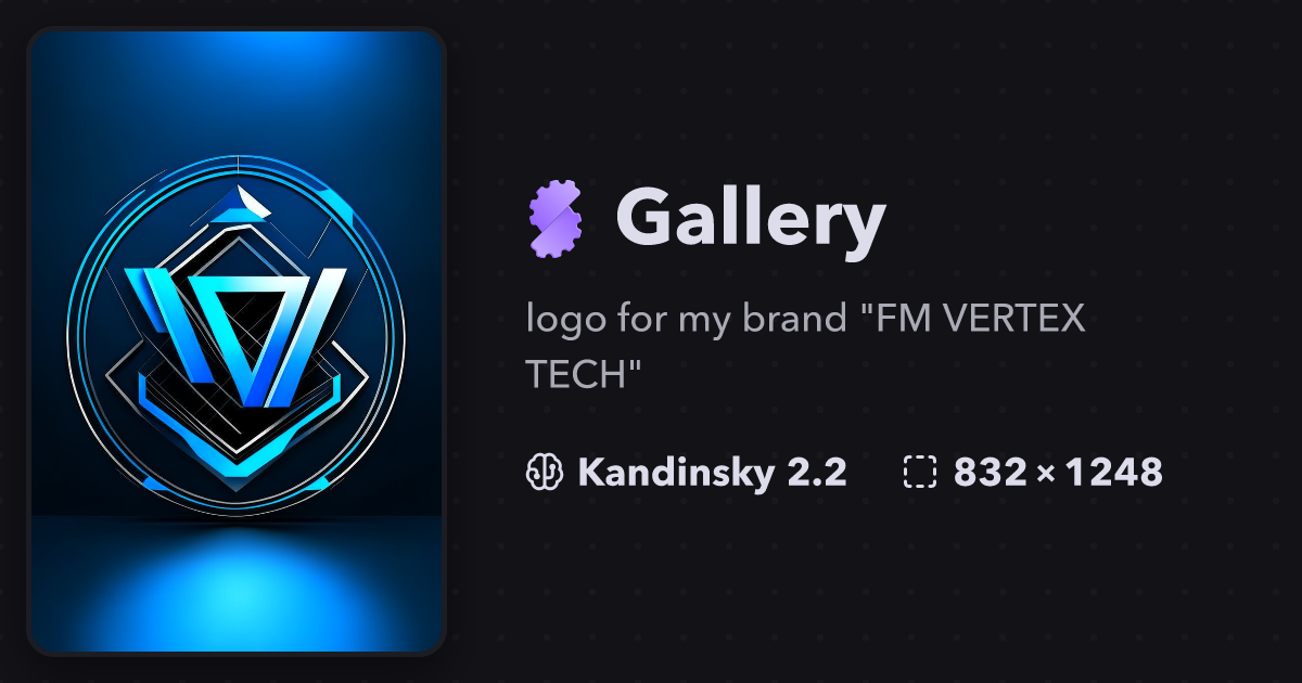 "logo for my brand "FM VERTEX TECH"" | Gallery | Stablecog